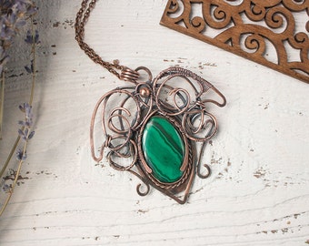 Wire wrapped pendant | Etsy