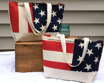 American flag tote | Etsy
