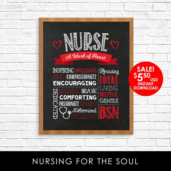 Nurse Sign BSN RN Nurse Chalkboard Sign Nurse Gift Nurse
