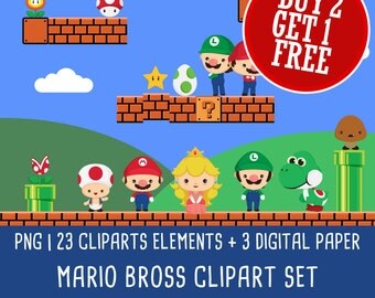 Super mario clip art | Etsy