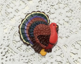 Items similar to Turkey Pin Hallmark Vintage Thanksgiving Plastic ...