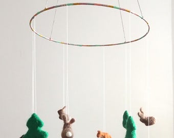 Needle felted mobile | Etsy