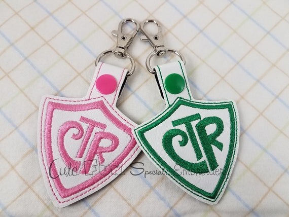 CTR Keychain Choose the Right Keychain Embroidered Keychain