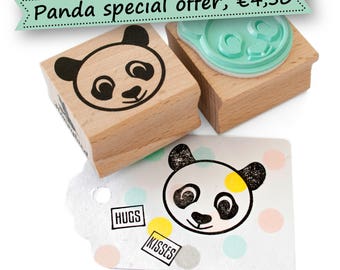 Panda rubber stamp | Etsy