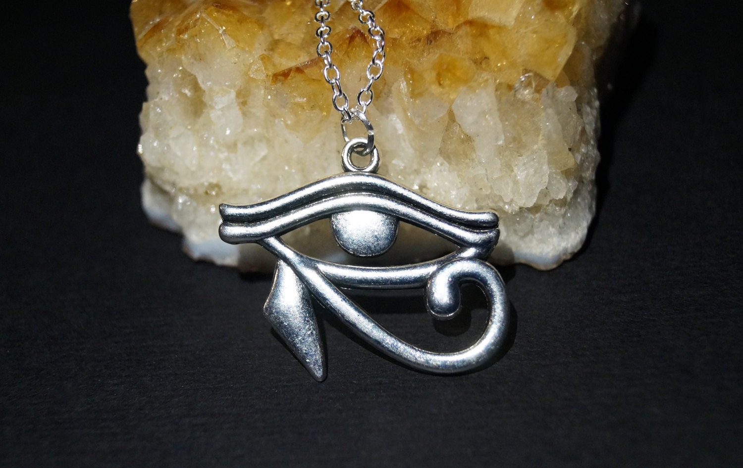 Eye of Horus Necklace Egyptian Jewelry Egyptian by mizzoktober