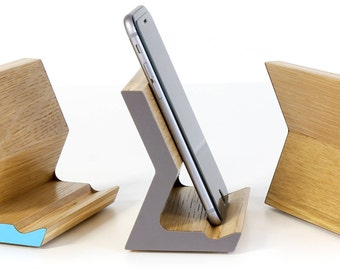 Wood phone stand | Etsy