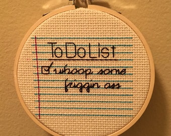 Vulgar cross stitch | Etsy