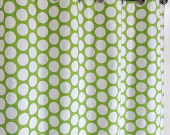 Chartreuse curtains | Etsy