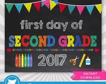 Second grade sign | Etsy