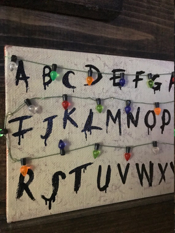 Stranger Things Alphabet Wall with Fake Lights PREORDER Made