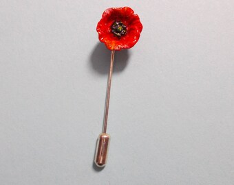Poppy lapel pin | Etsy