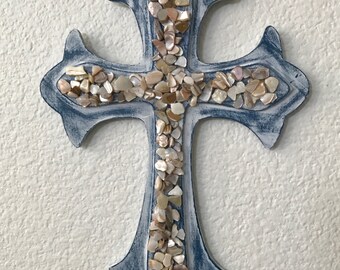 Sea shell cross | Etsy