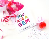 Items similar to You are a GEM Ring Pop Valentines Day Card Tags ...