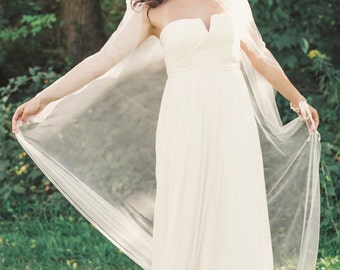 wedding veil drop veil circle veil bridal veil by NoonOnTheMoon