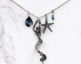 Silver Mermaid Mermaid Slide Mermaid Pendant Sterling