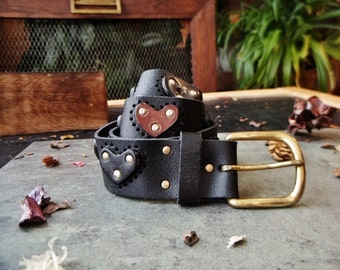 Girls leather belt | Etsy