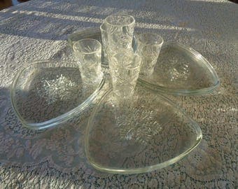 Snowflake glassware | Etsy