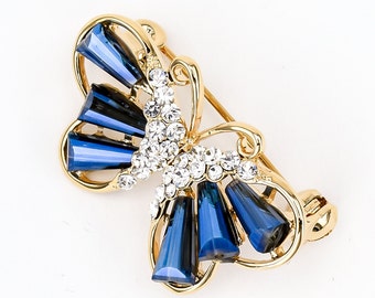 Blue butterfly pin | Etsy