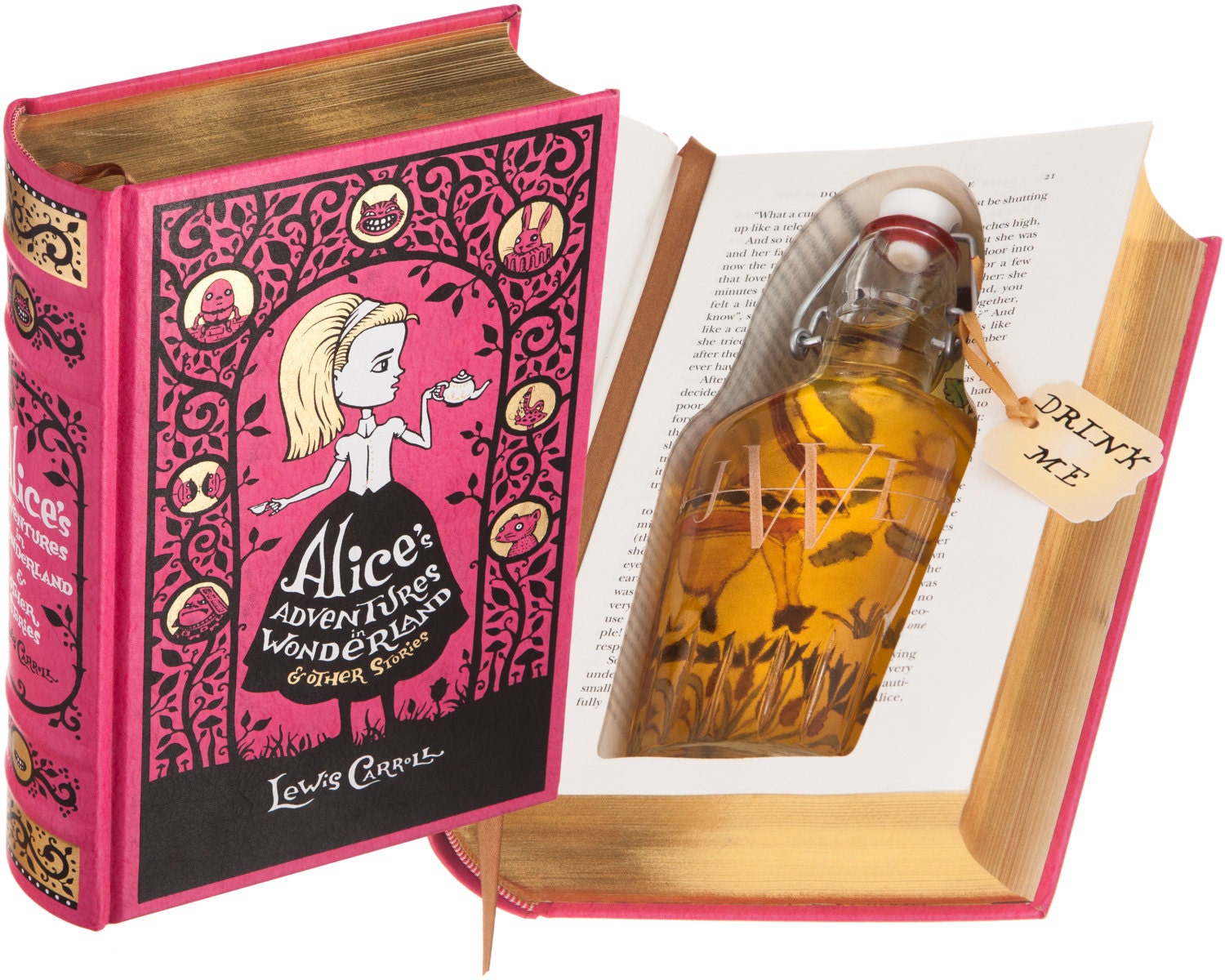 Alice Drink Me Flask Hollow Book Alice's