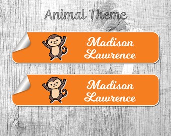 Monkey label | Etsy