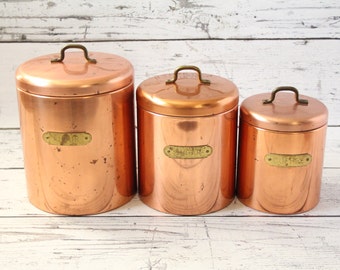 Brass canister | Etsy