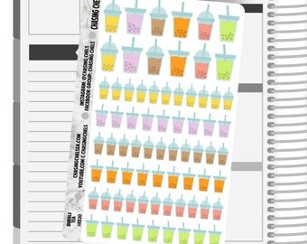 Boba tea sticker | Etsy