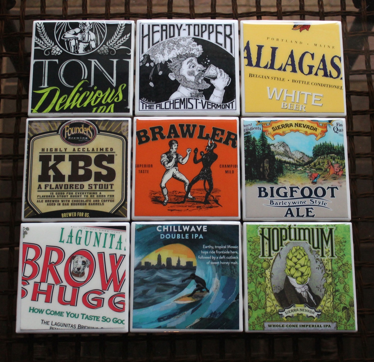 Beer Coasters Any Set Of 4 From Upcycled 6 Pack Holders