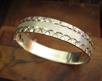 Solid silver bangle | Etsy