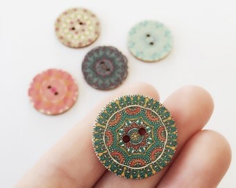 Mandala button | Etsy