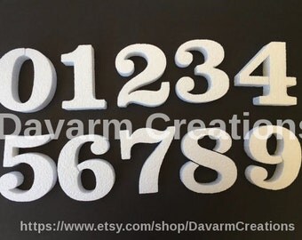 Styrofoam numbers | Etsy