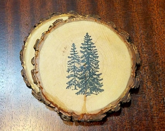 Pine coasters | Etsy
