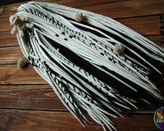 Wool dreads synthetic dreads beads and winter hats by AliceDreads
