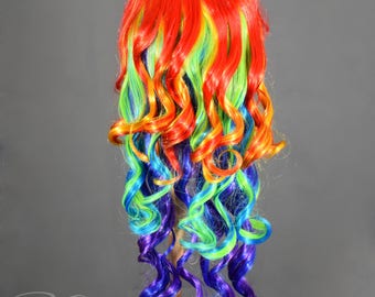 Multi color wig | Etsy