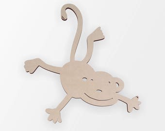 Monkey cut out | Etsy