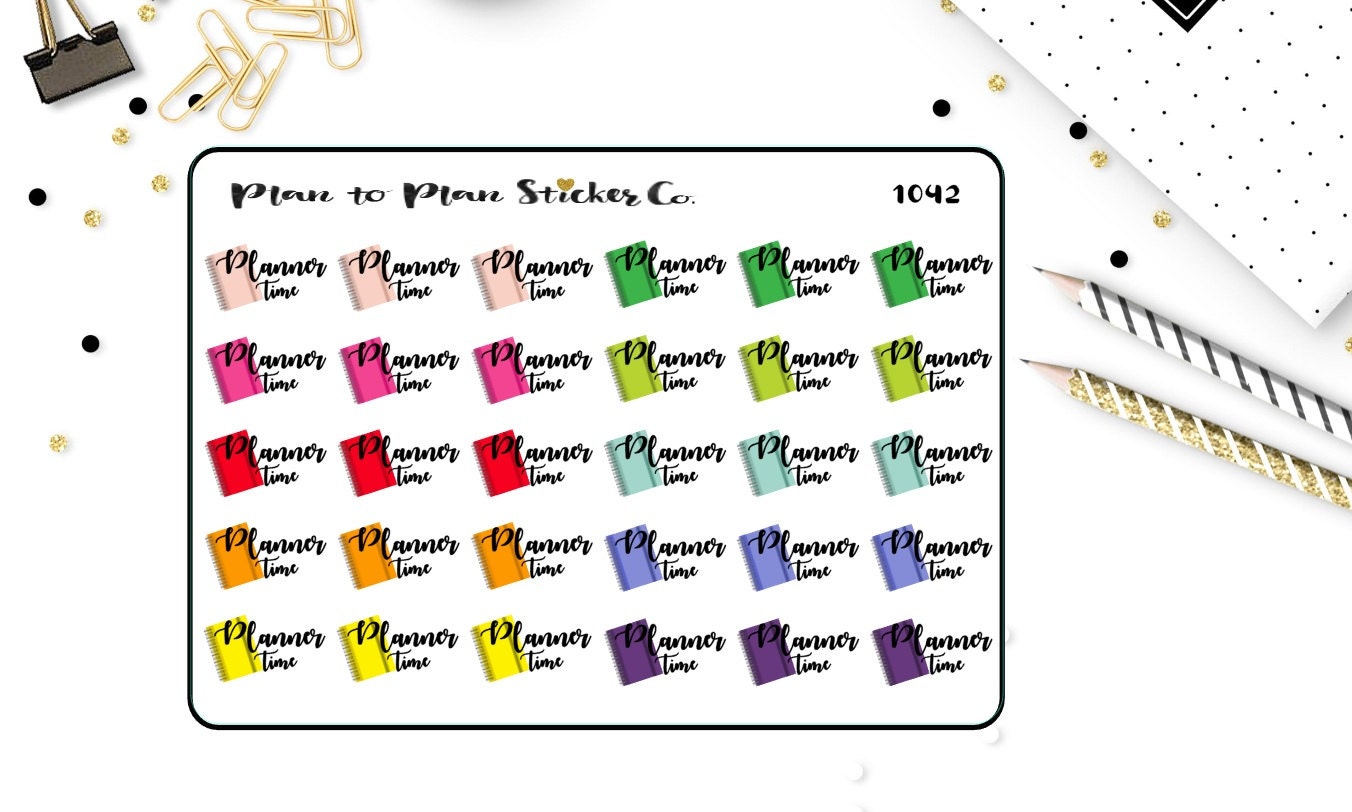 1042Planner Time Planner Stickers.