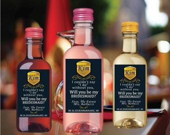 Mini bottle labels | Etsy