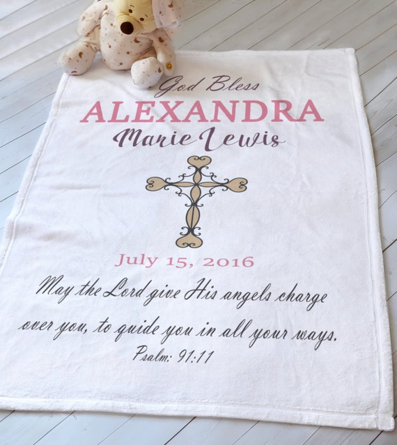 Personalized Christening Blanket Baptism by SoulStudioPrints