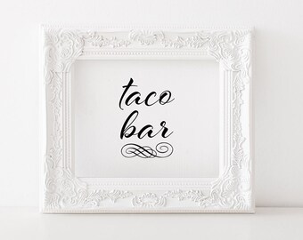 Taco bar sign | Etsy