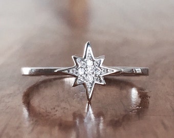 Tiny star ring | Etsy
