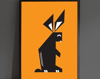 Geometric rabbit | Etsy