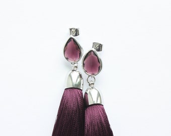 Red cluster earrings | Etsy