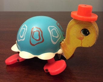 Turtle pull toy | Etsy