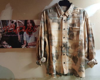 Bleached flannel | Etsy