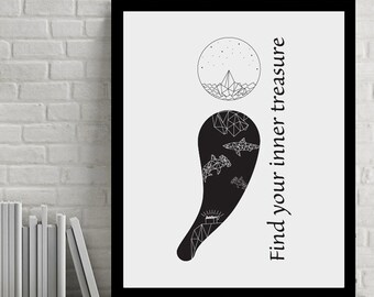 Semicolon project | Etsy