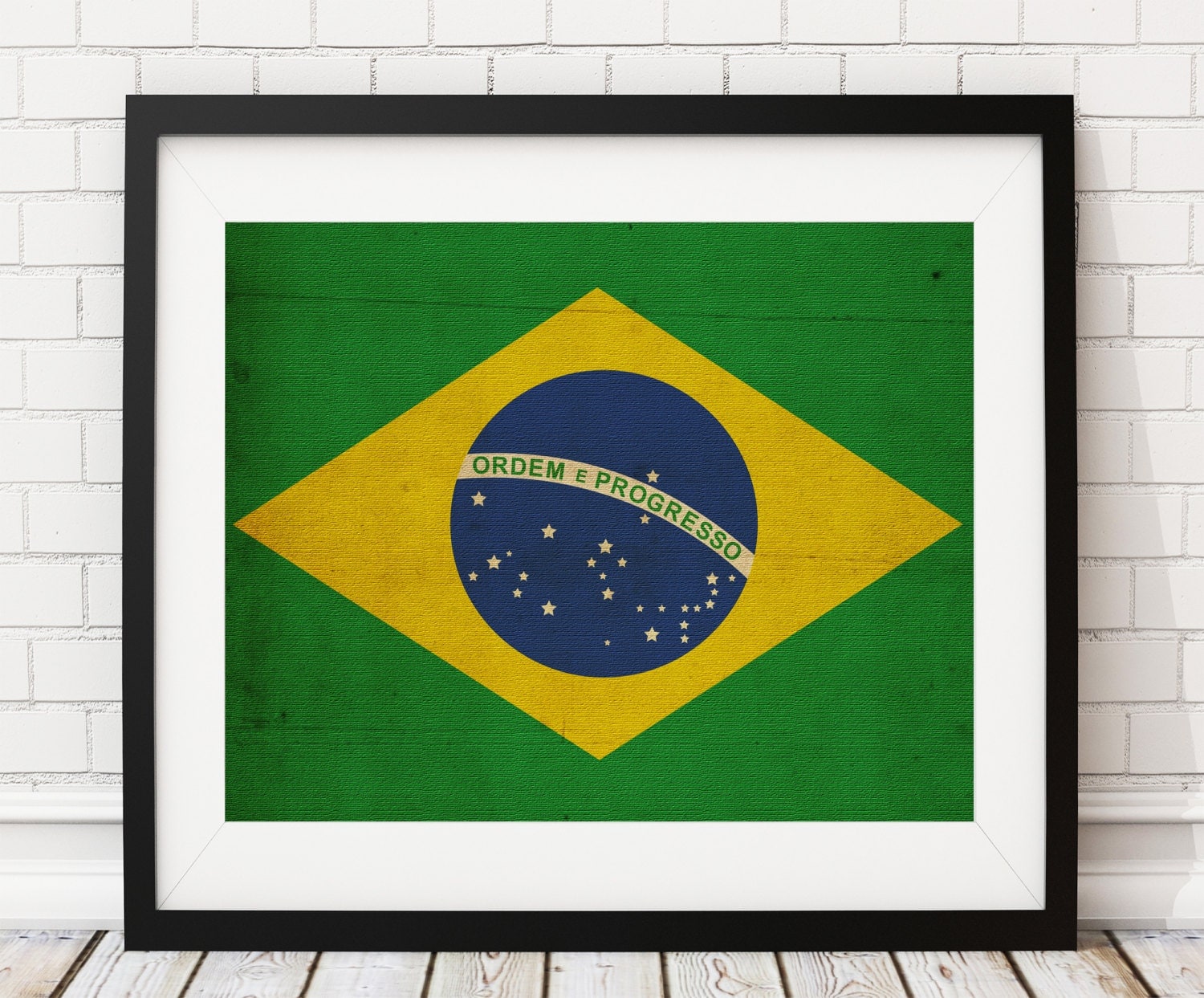 Brazil Flag Art Brazilian Flag Print Flag Poster Country