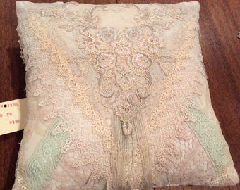 Vintage lace pillow | Etsy