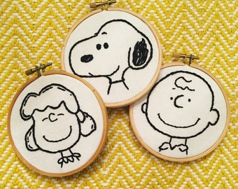 Snoopy embroidery | Etsy