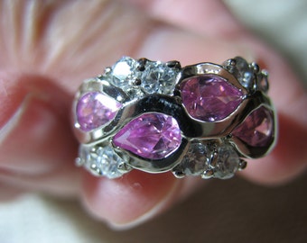 Pink ice ring | Etsy