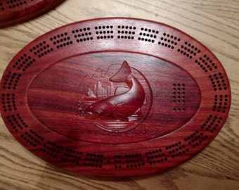 Fish cribbage board | Etsy