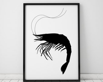 Shrimp art | Etsy
